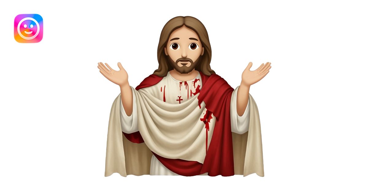 The burial shroud of jesus emoji | AI Emoji Generator