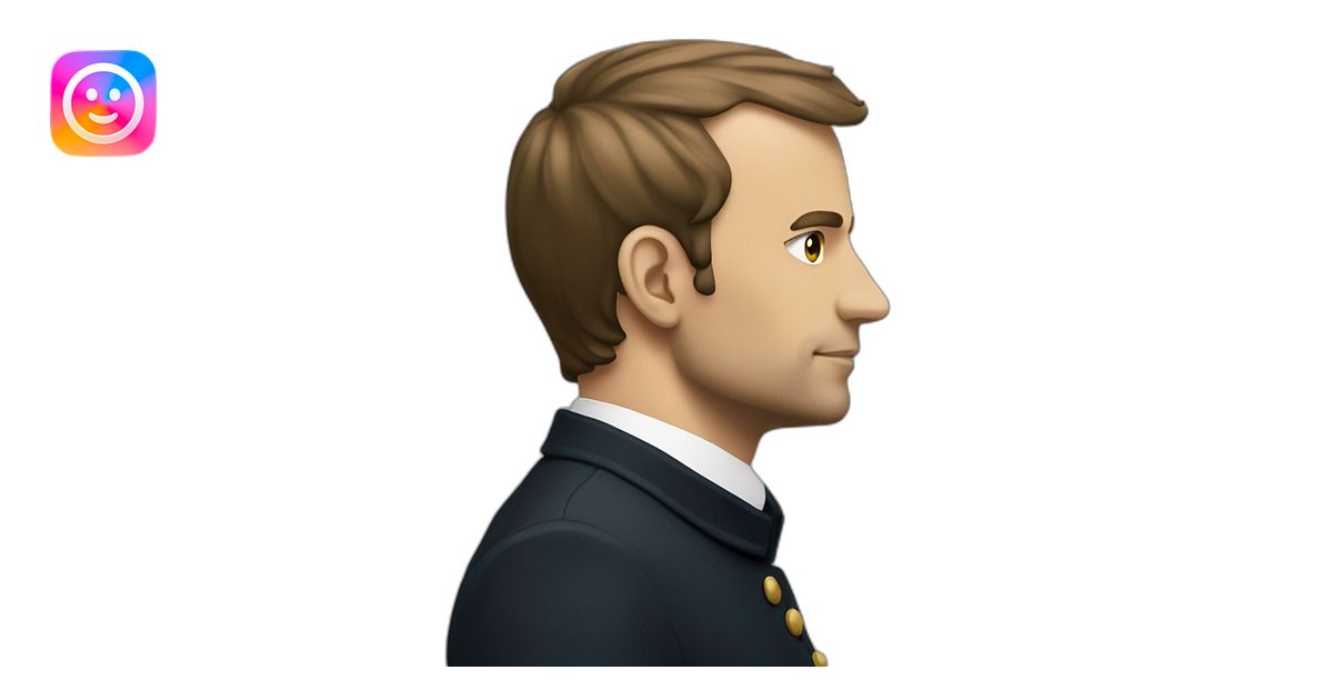 macron on one level in profile emoji | AI Emoji Generator