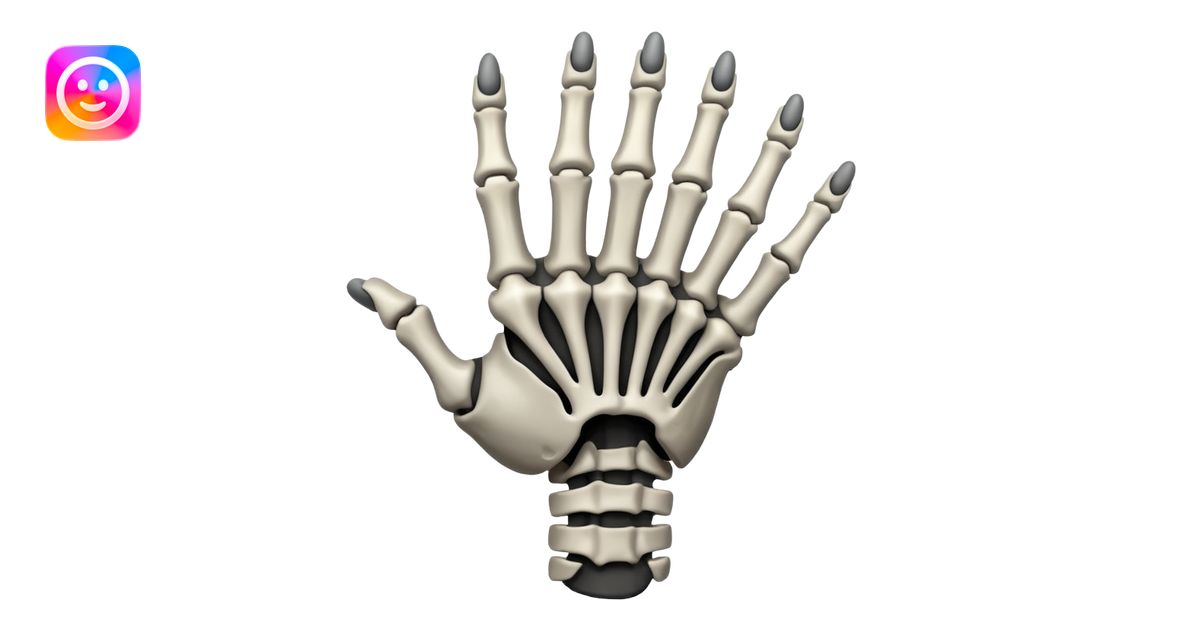 skeleton hand middle finger emoji | AI Emoji Generator