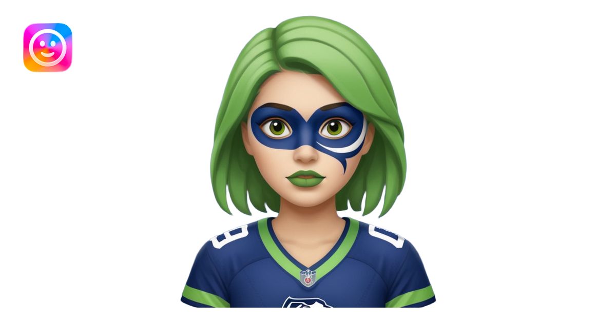 seahawks fan female emoji | AI Emoji Generator
