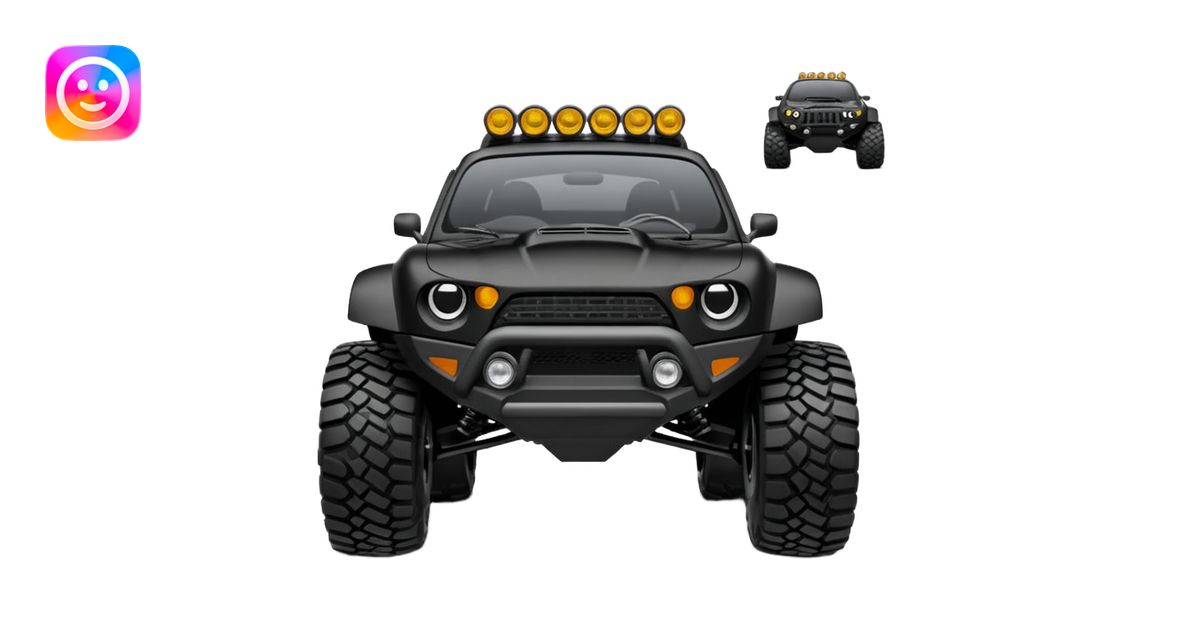 Coil Brawler (rally fighter with 4 headlights) emoji | AI Emoji Generator