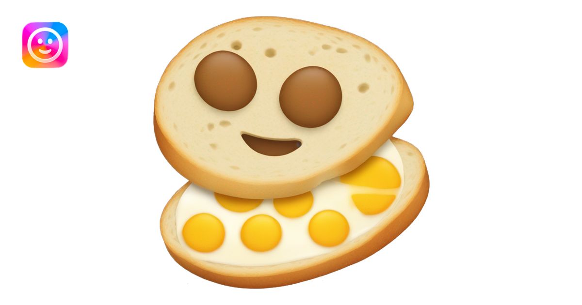 Pan Con Huevo Y queso emoji | AI Emoji Generator