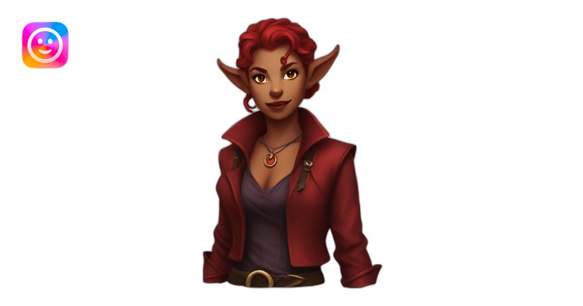 red female tiefling emoji | AI Emoji Generator