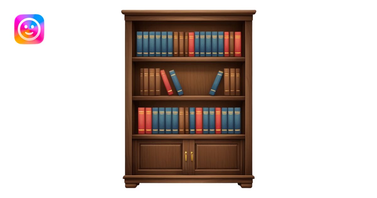 Bookcase emoji | AI Emoji Generator