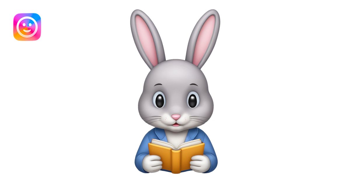 writer bunny emoji | AI Emoji Generator