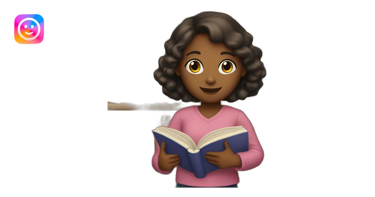 Girl with books emoji | AI Emoji Generator