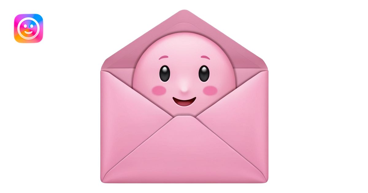 cute pink envelope emoji | AI Emoji Generator