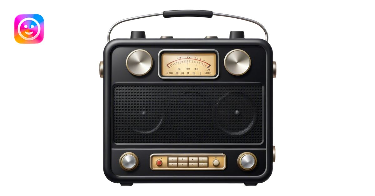 Black Radio emoji | AI Emoji Generator