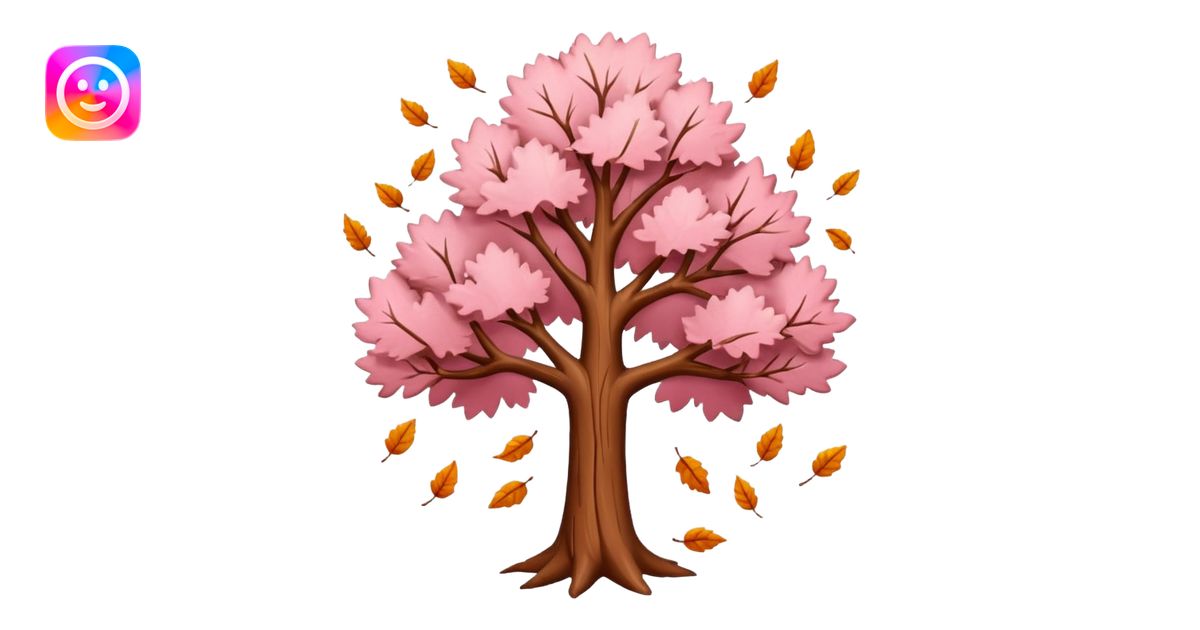 light pink autumn tree emoji | AI Emoji Generator