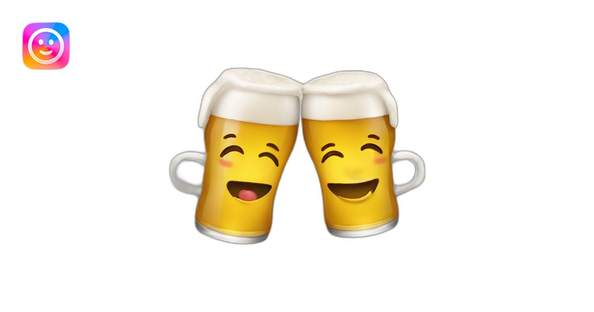 Amigos bebiendo cerveza emoji | AI Emoji Generator