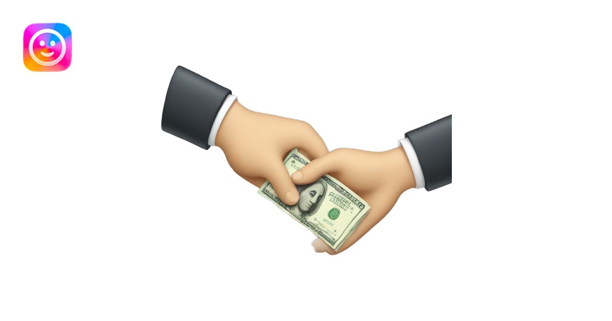 giving money from hand to hand emoji | AI Emoji Generator