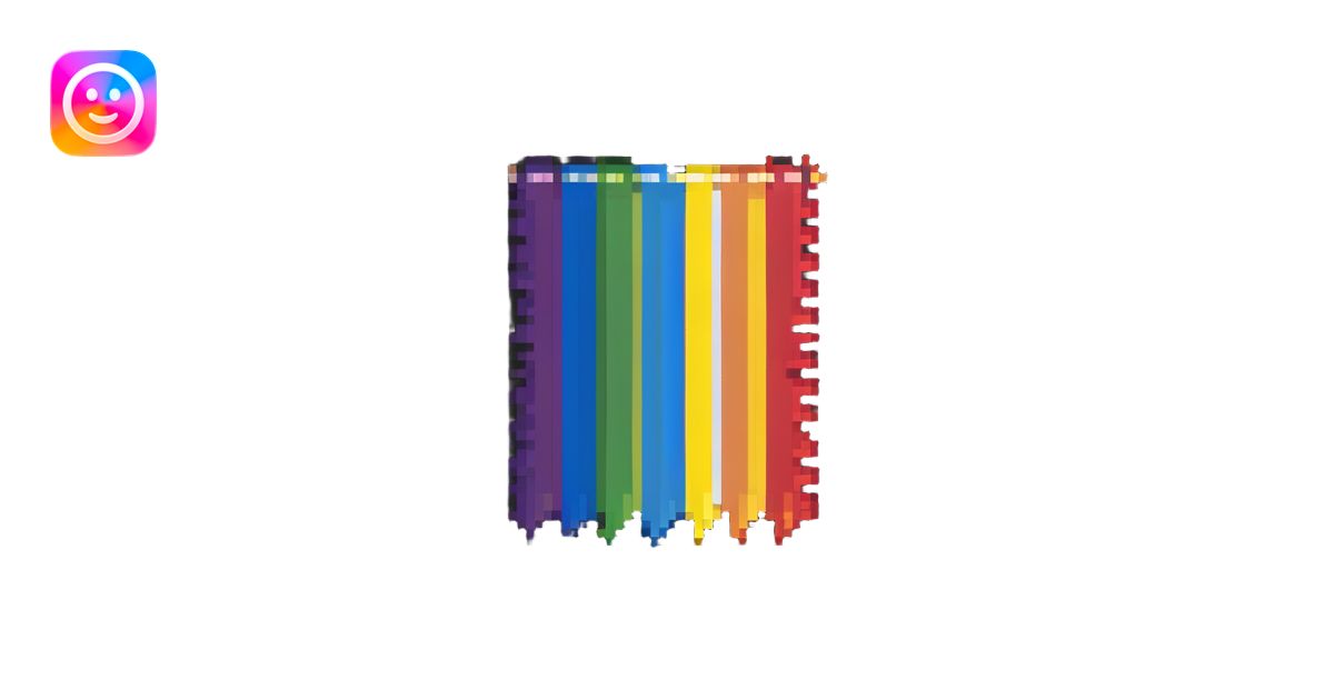 pixel art style pride flag, simple and colorful illustration | AI Emoji ...