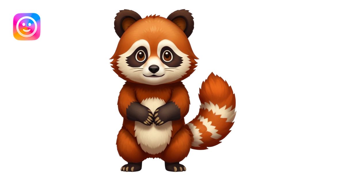 Bear-Red-Panda-Tanuki-animal-fusion-hybrid, Full body emoji | AI Emoji ...