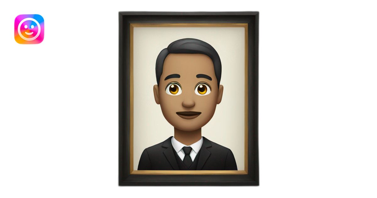 funeral portrait in a frame emoji | AI Emoji Generator