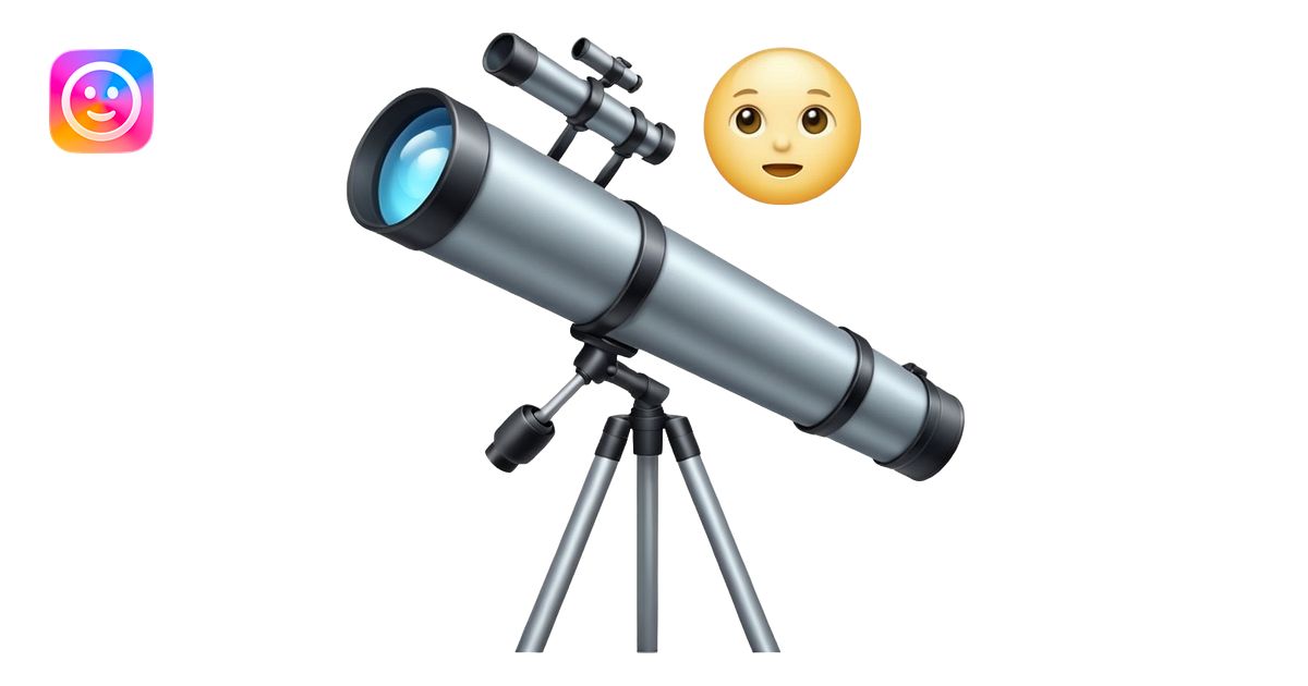 Telescope baby moon emoji | AI Emoji Generator
