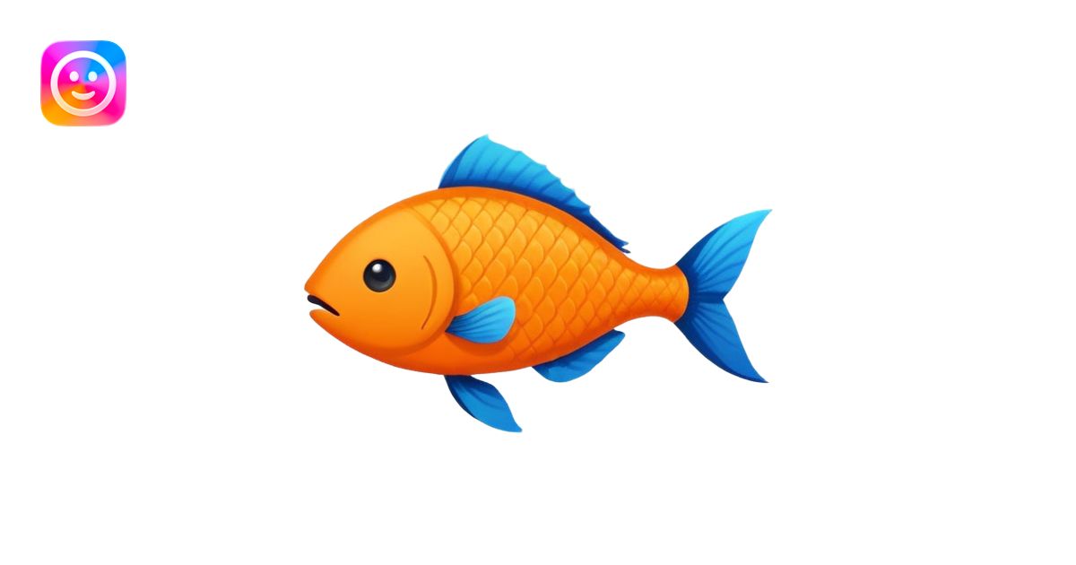 fish in ios style minimalistic emoji | AI Emoji Generator