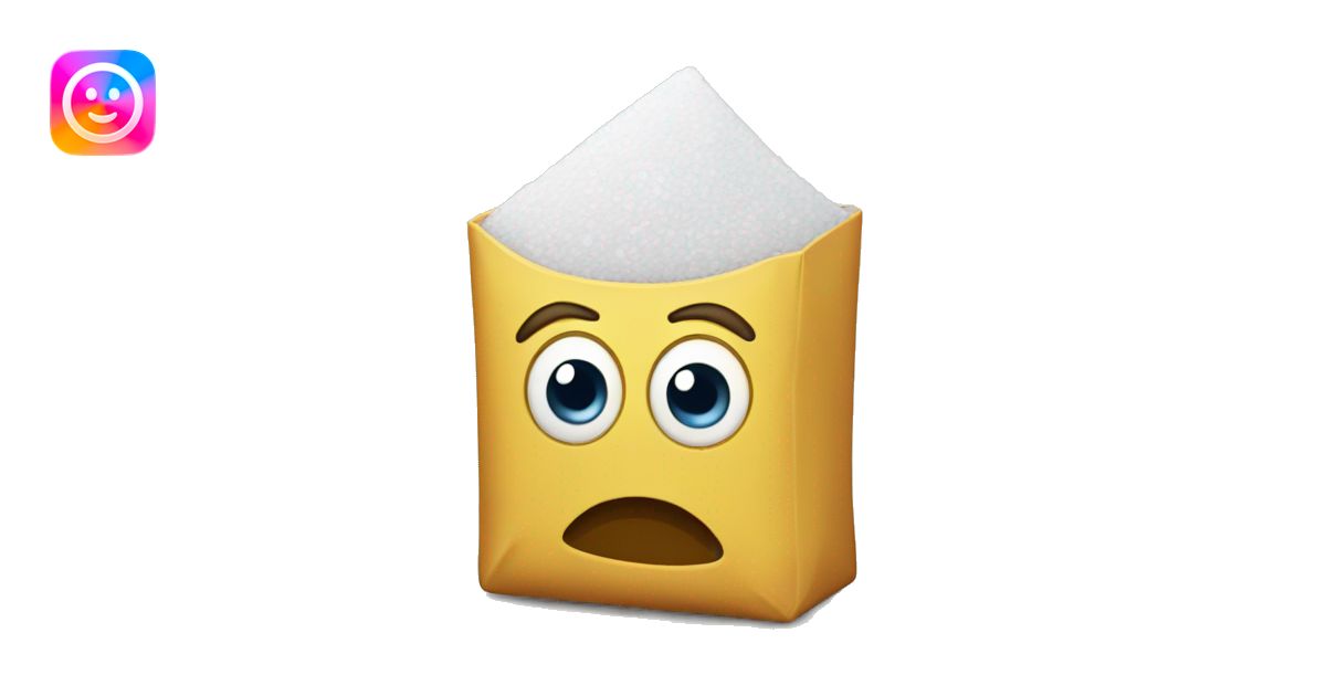 salt packet with a stern expression emoji | AI Emoji Generator