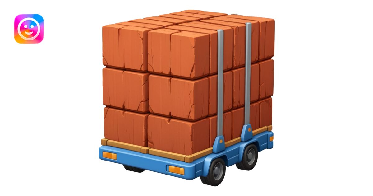 A truckload of bricks emoji | AI Emoji Generator