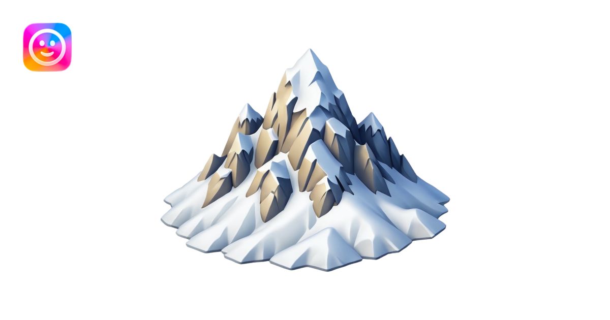 snowy mountain emoji | AI Emoji Generator
