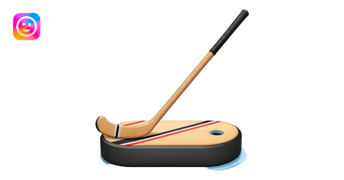 hockey stick and puck emoji | AI Emoji Generator