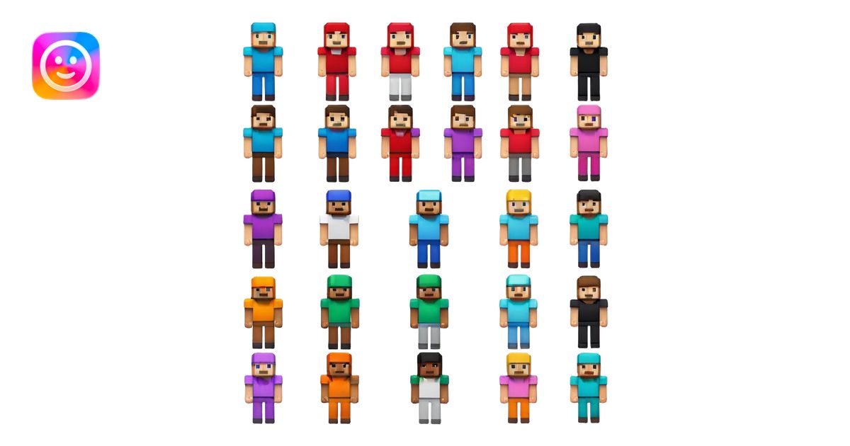 craft some Minecraft based emotes emoji | AI Emoji Generator