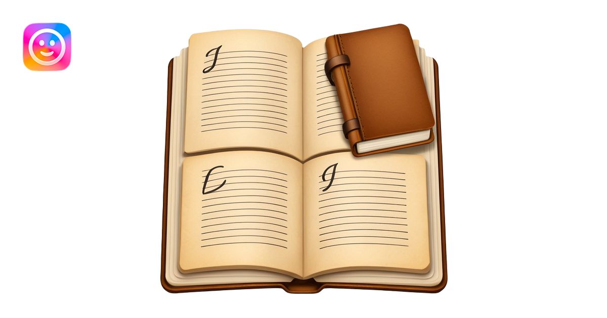 Director Script – bound pages with notes emoji | AI Emoji Generator