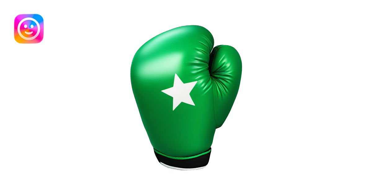 kickboxing glove green emoji | AI Emoji Generator