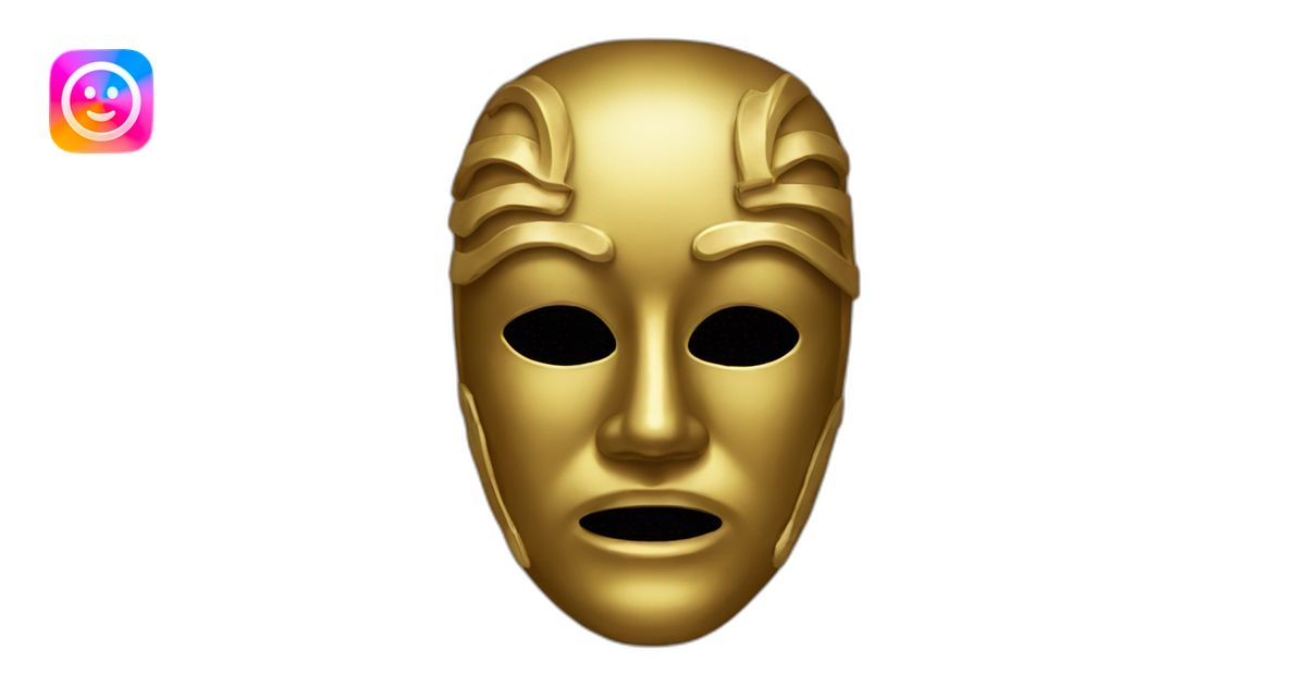 golden tragedy mask emoji | AI Emoji Generator