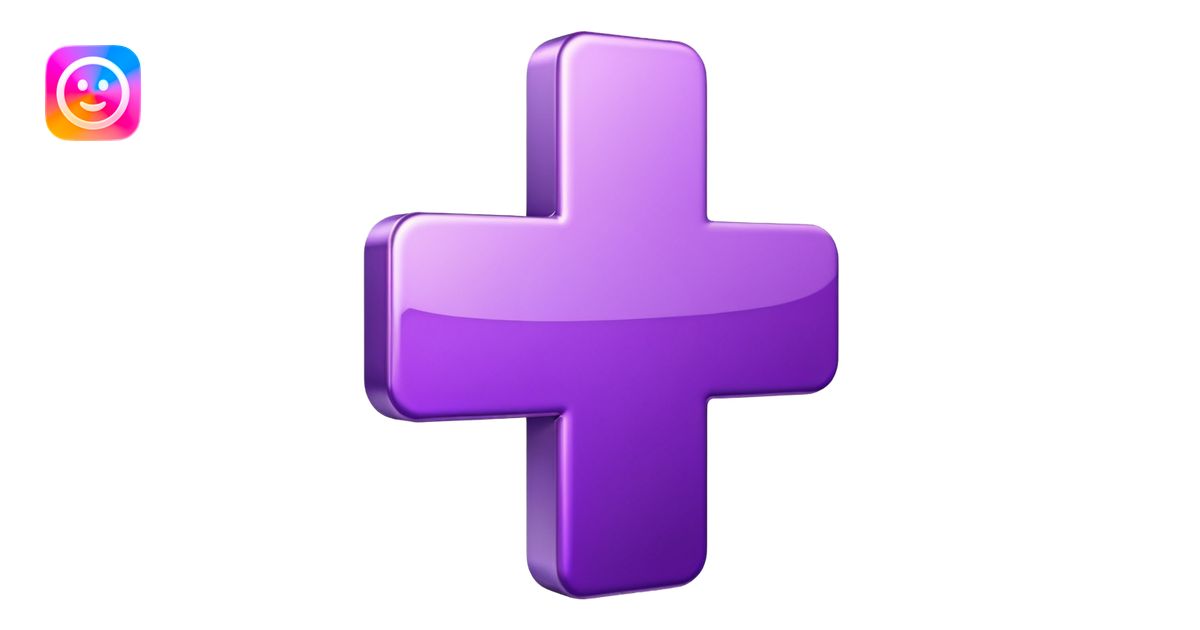purple plus icon emoji | AI Emoji Generator