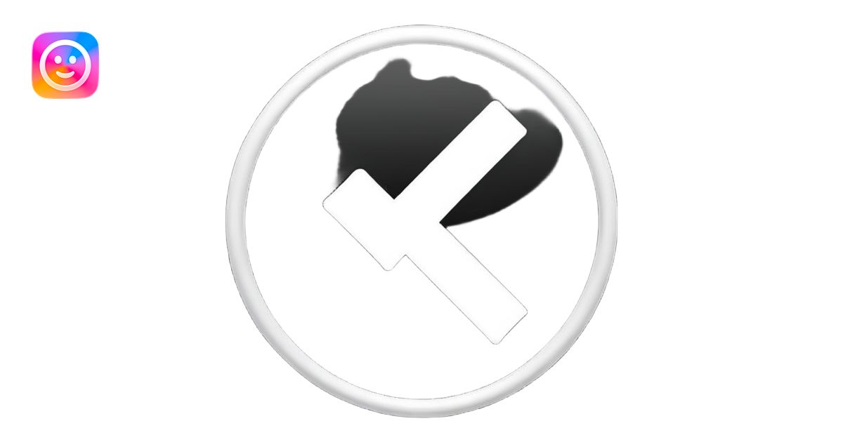 Black circle with a check mark on it emoji | AI Emoji Generator