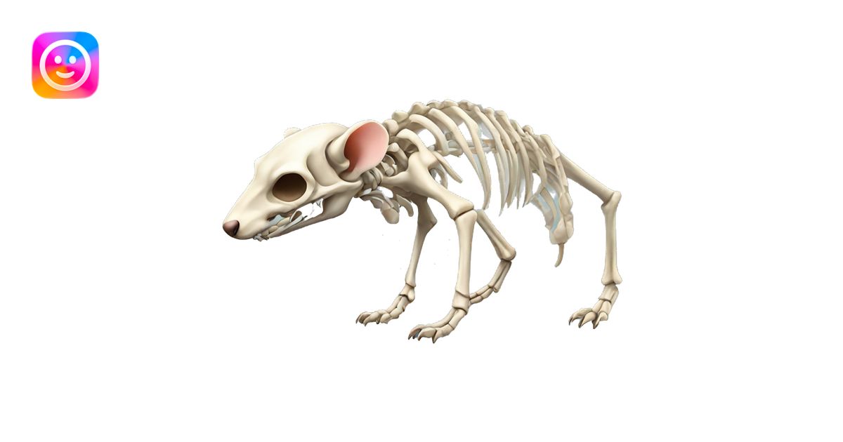 realistic rat skeleton emoji | AI Emoji Generator
