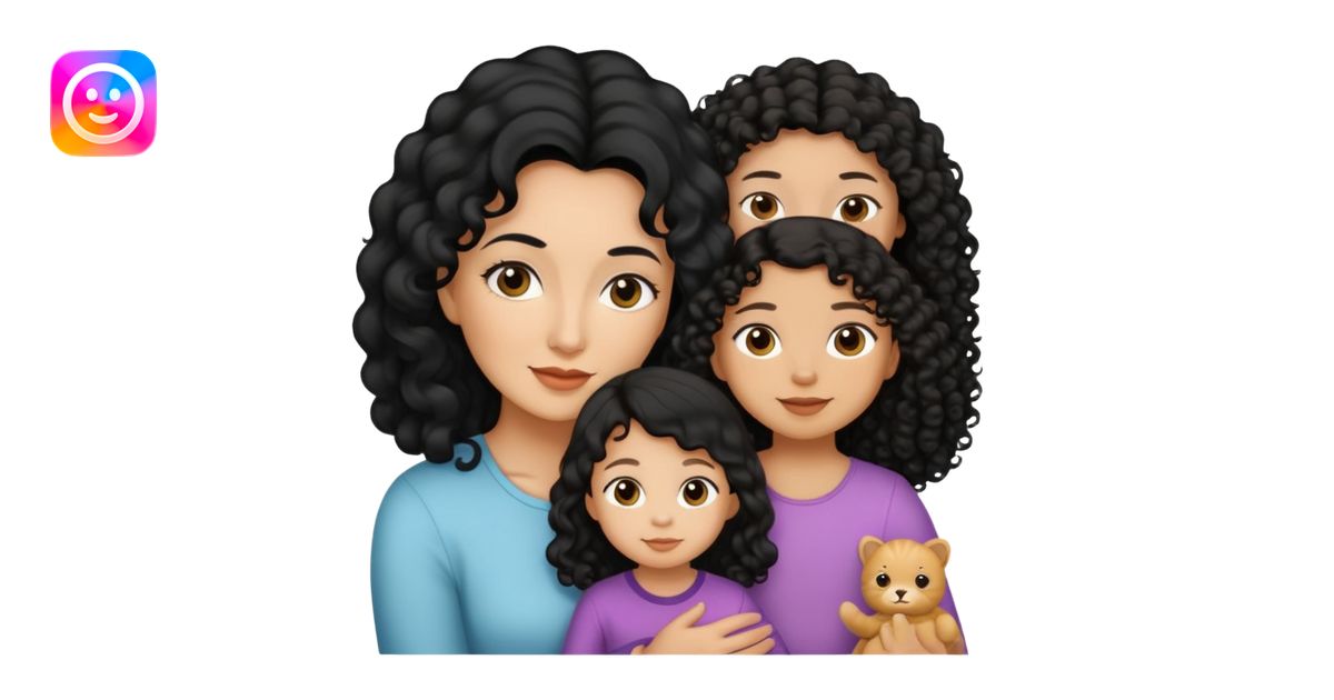 Aunt black long straight hair light medium skin, and toddler niece tan ...