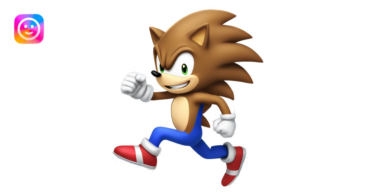 Sonic the hedgehog running so so super fast emoji | AI Emoji Generator