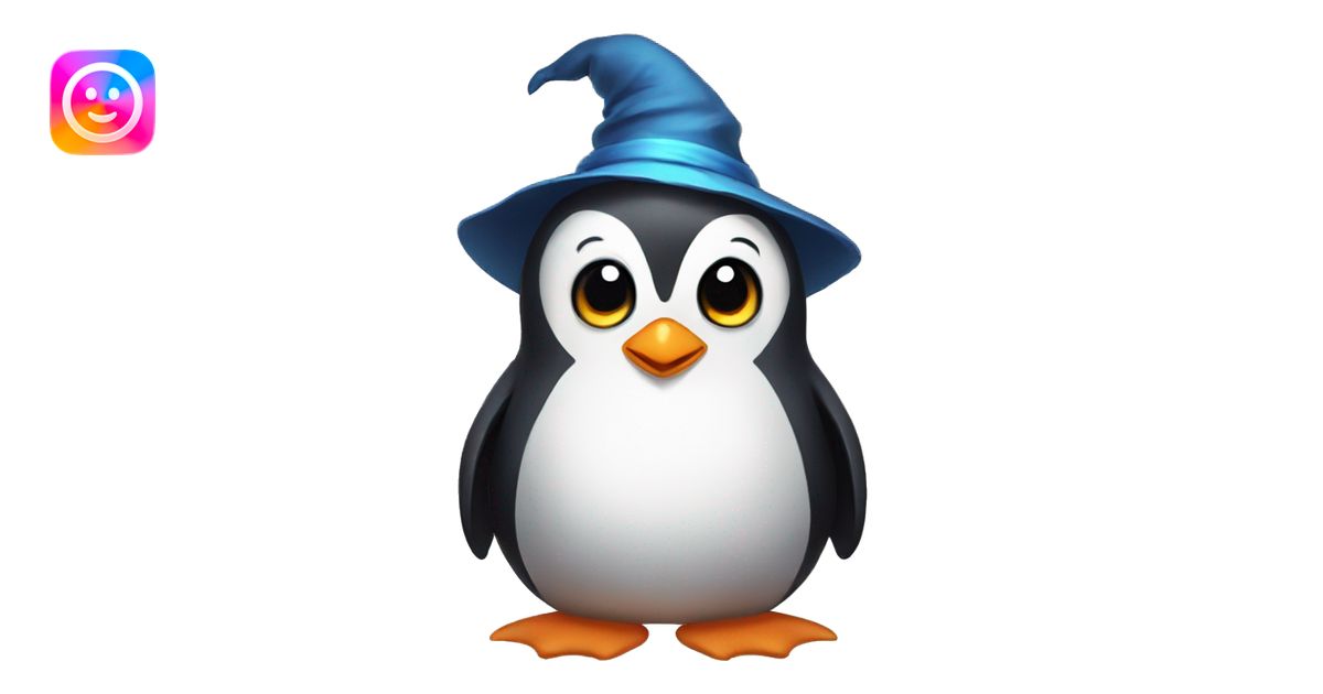 penguin mage cute little emoji | AI Emoji Generator