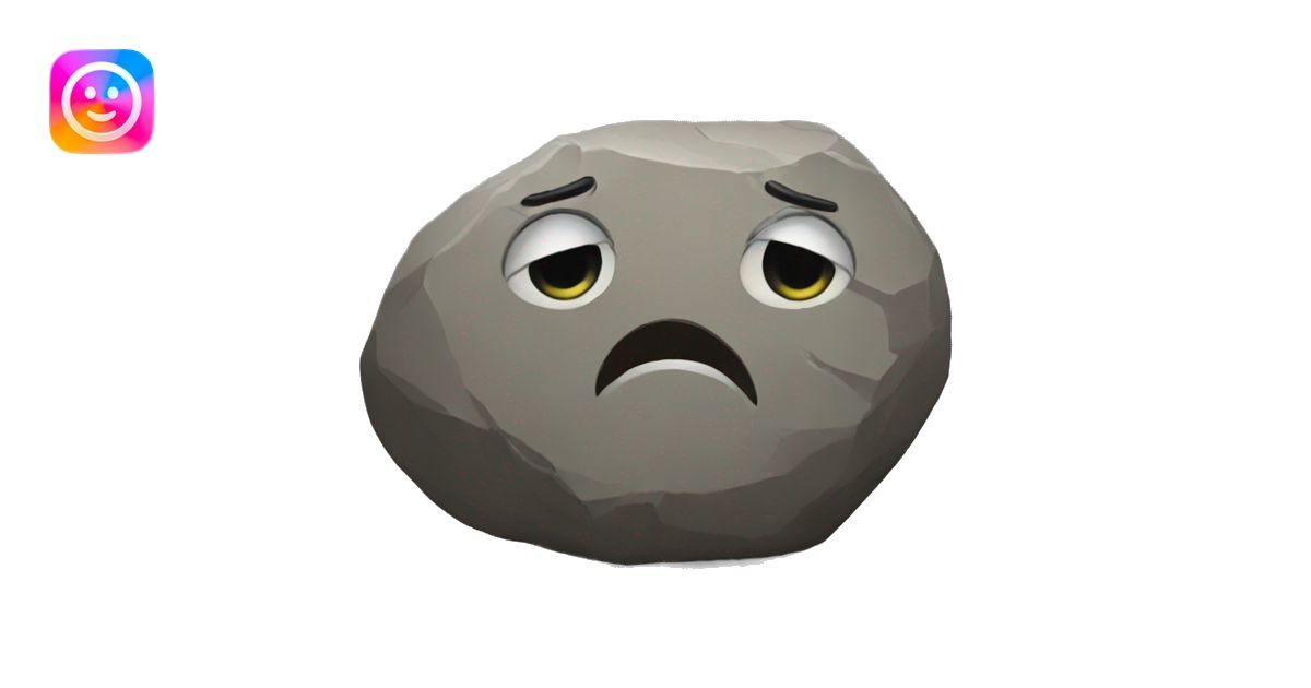 Sad rock emoji | AI Emoji Generator