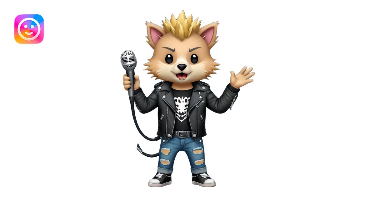 singing punk animal emoji | AI Emoji Generator