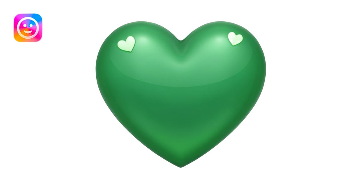 Green heart emoji | AI Emoji Generator