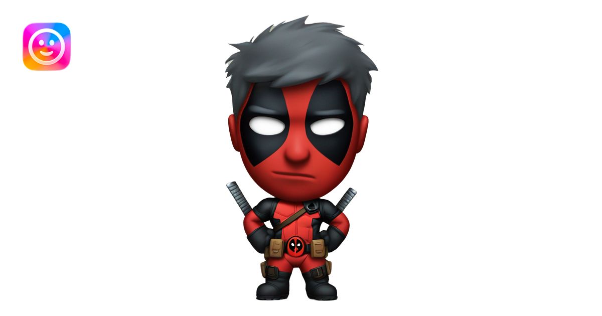 Cuore Deadpool and Wolverines emoji | AI Emoji Generator