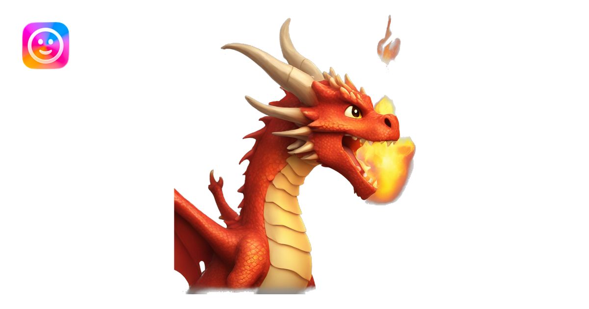 Dragon breathing fire emoji | AI Emoji Generator