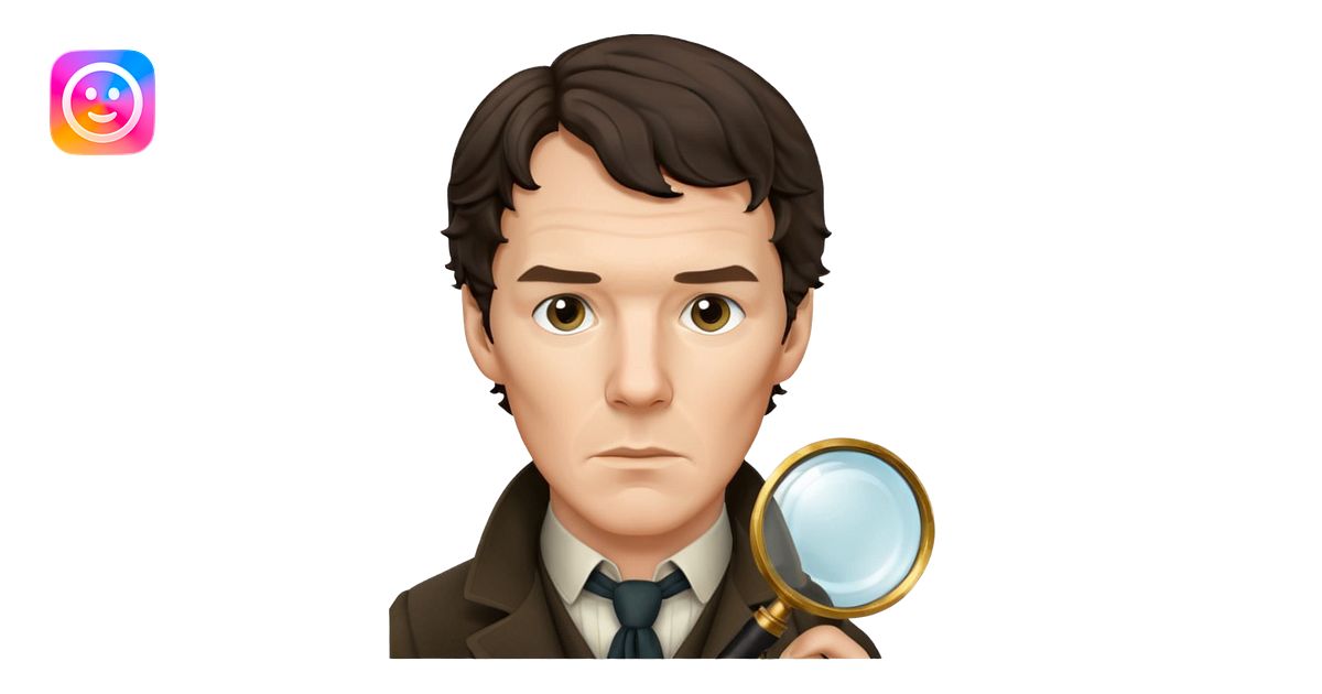 sherlock homes benedict cumberbatch with magnifing glass emoji | AI ...