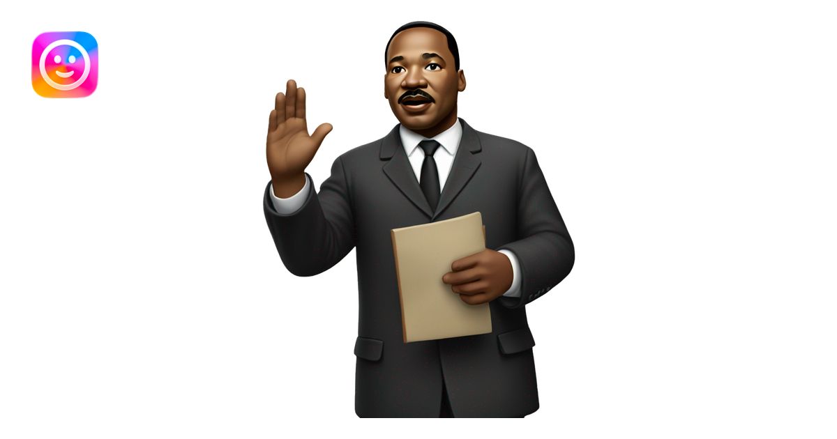 martin luther king celebrating! emoji | AI Emoji Generator