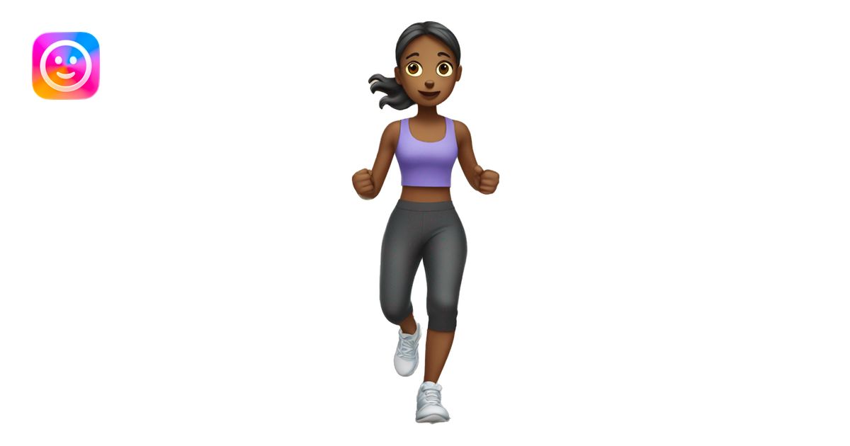 Girl on stair master emoji | AI Emoji Generator