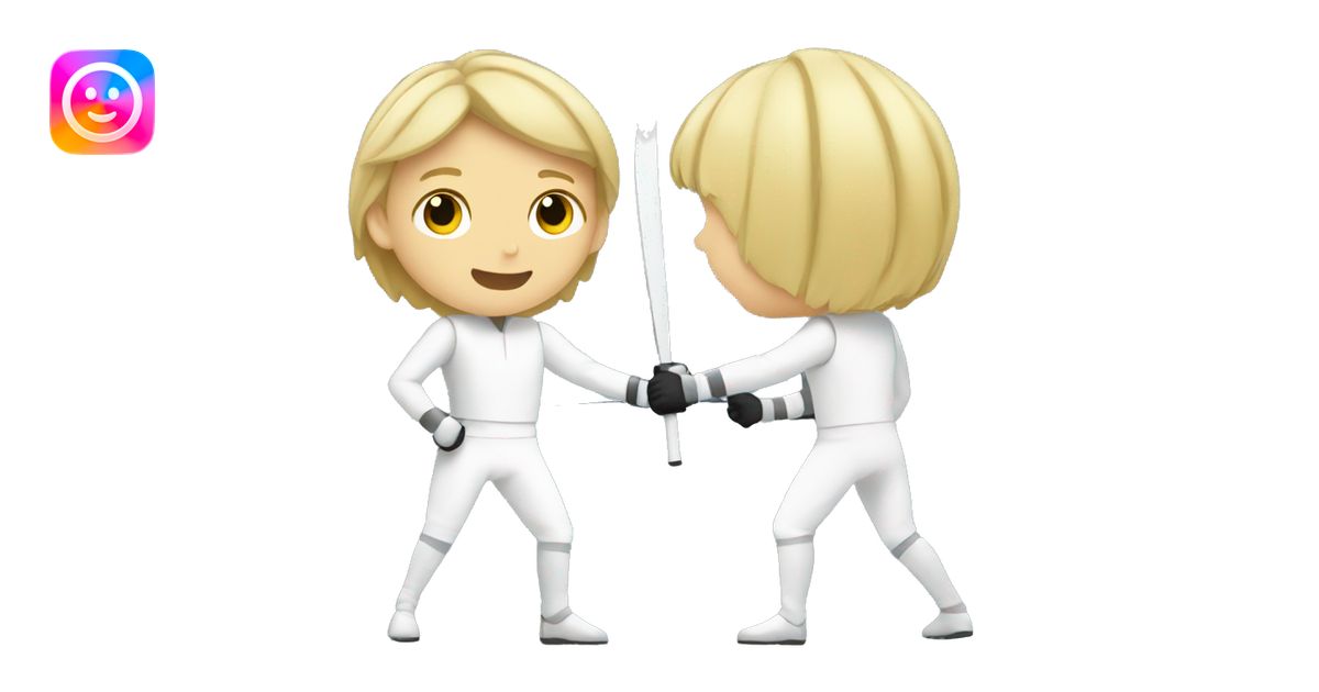 summer olympics blonde boy fencing emoji | AI Emoji Generator
