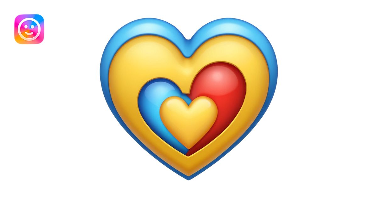Fusiona un corazón amarilla con uno azul emoji | AI Emoji Generator