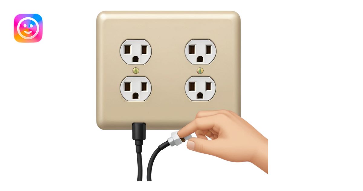 plugging a plug to an outlet emoji | AI Emoji Generator