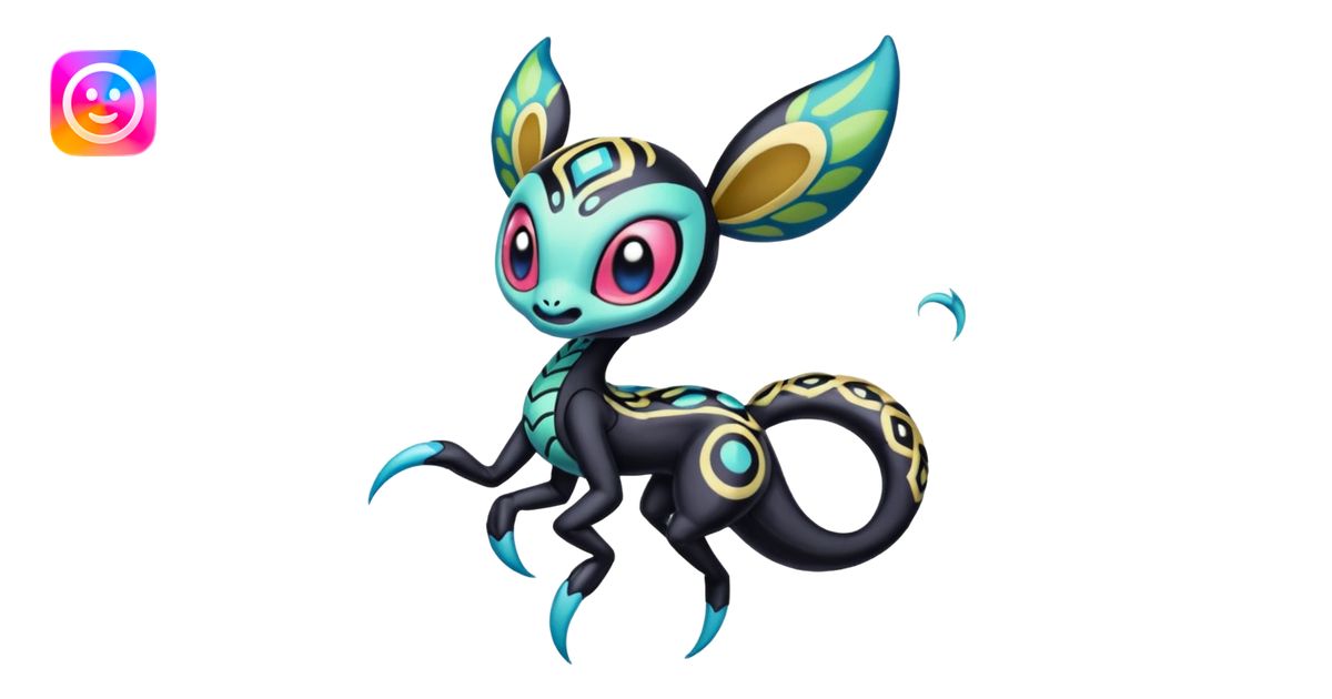 Colorful Exotic Meloetta-Venom-Stitch-Fakémon-creature-hybrid emoji ...