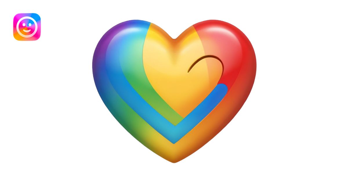 Make a heart into emoji rainbow heart emoji | AI Emoji Generator