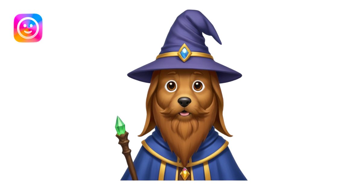 Dog wizard emoji | AI Emoji Generator