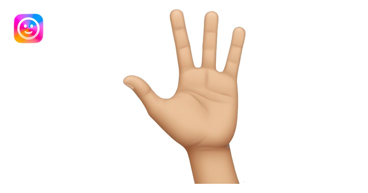 To fingers in one hand emoji | AI Emoji Generator