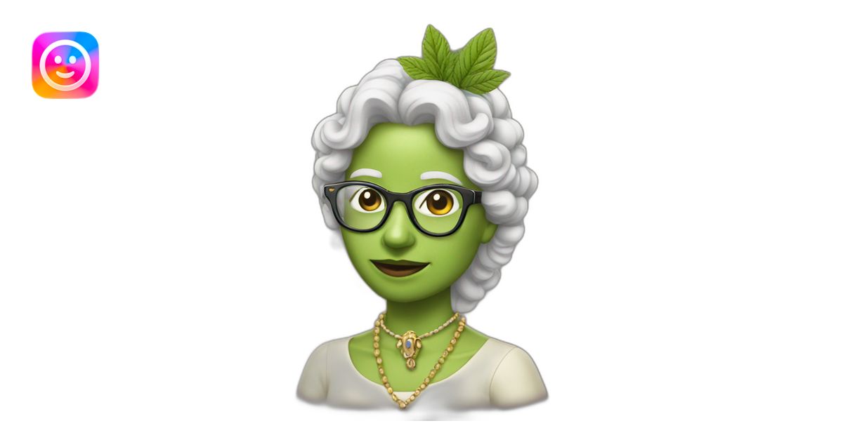 queen nettle wearing glasses emoji | AI Emoji Generator